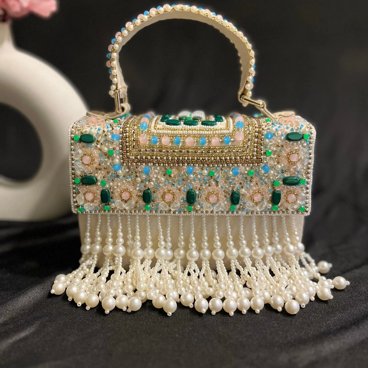 TASNA TASSEL EMBELLISHED CLUTCH FOR WOMEN – SUGARCRUSH